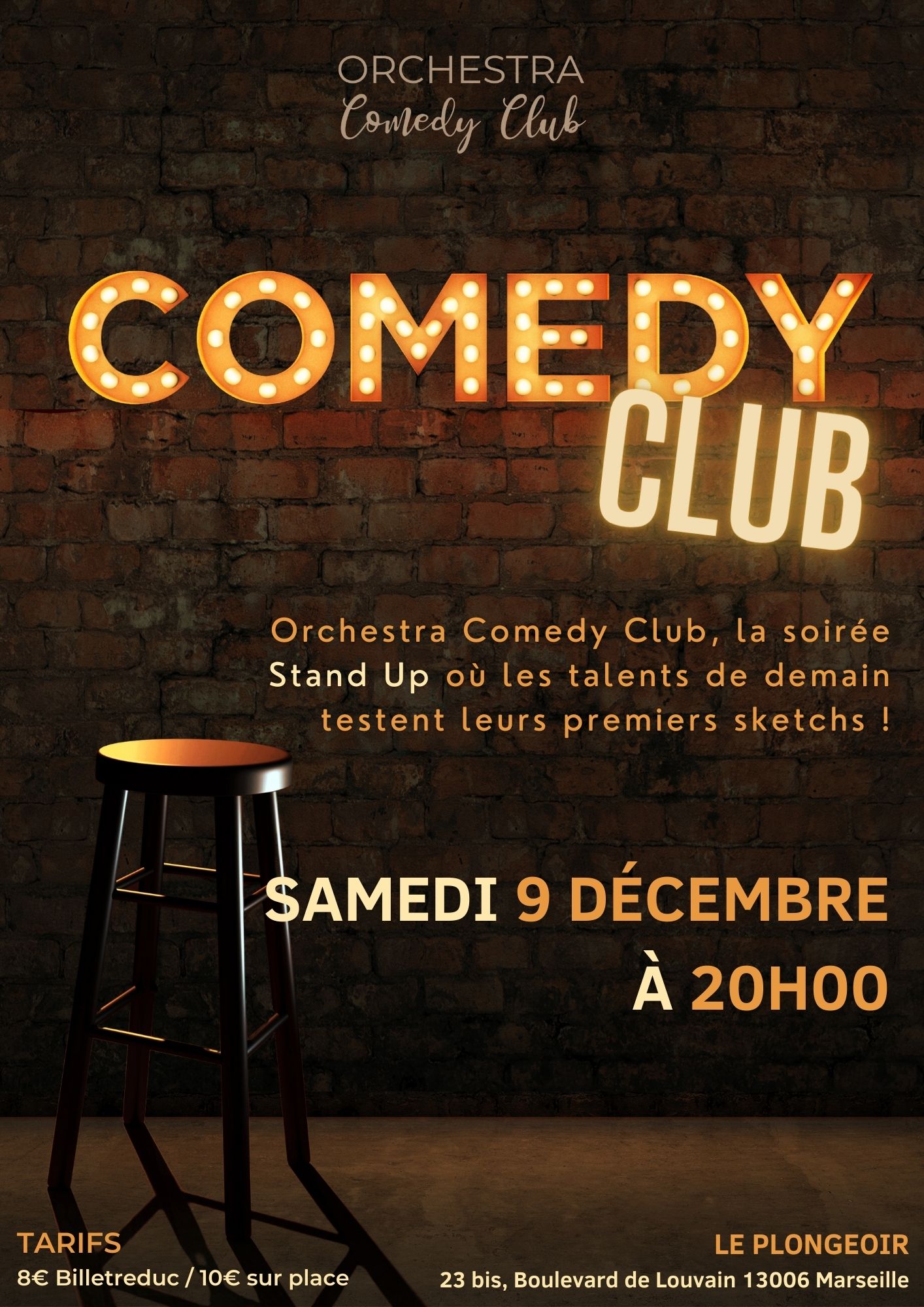 Les talents du stand up de demain sont déjà chez Orchestra Comedy Club ...