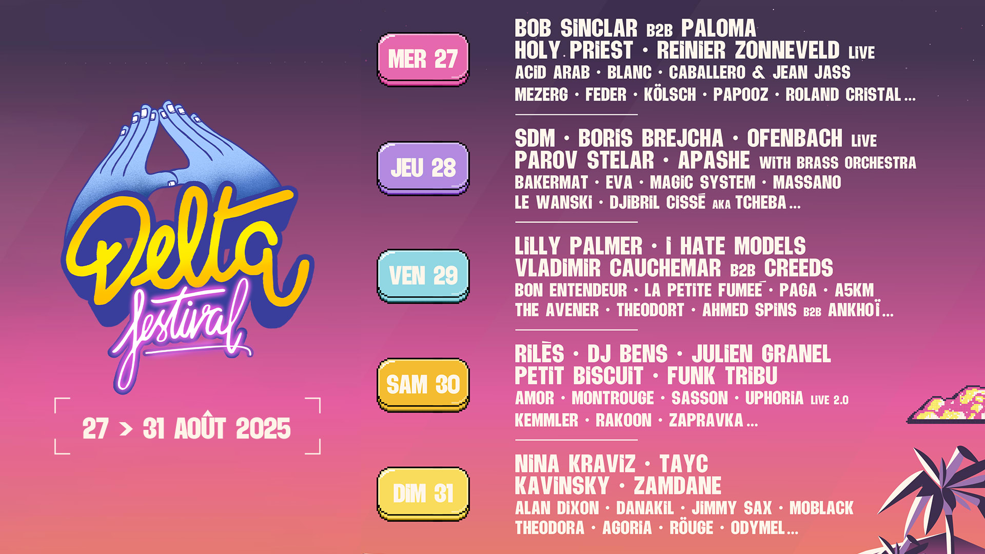 Delta Festival 2025 : le plus grand festival de l'été ! - Tarpin bien